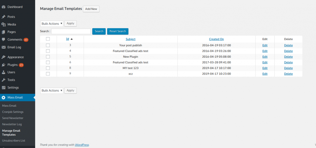 WordPress Bulk Email Pro Plugin - I13 Web Solution