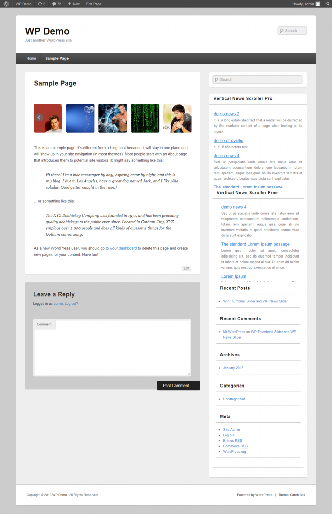 WordPress Responsive Thumbnail Slider Pro - I13 Web Solution