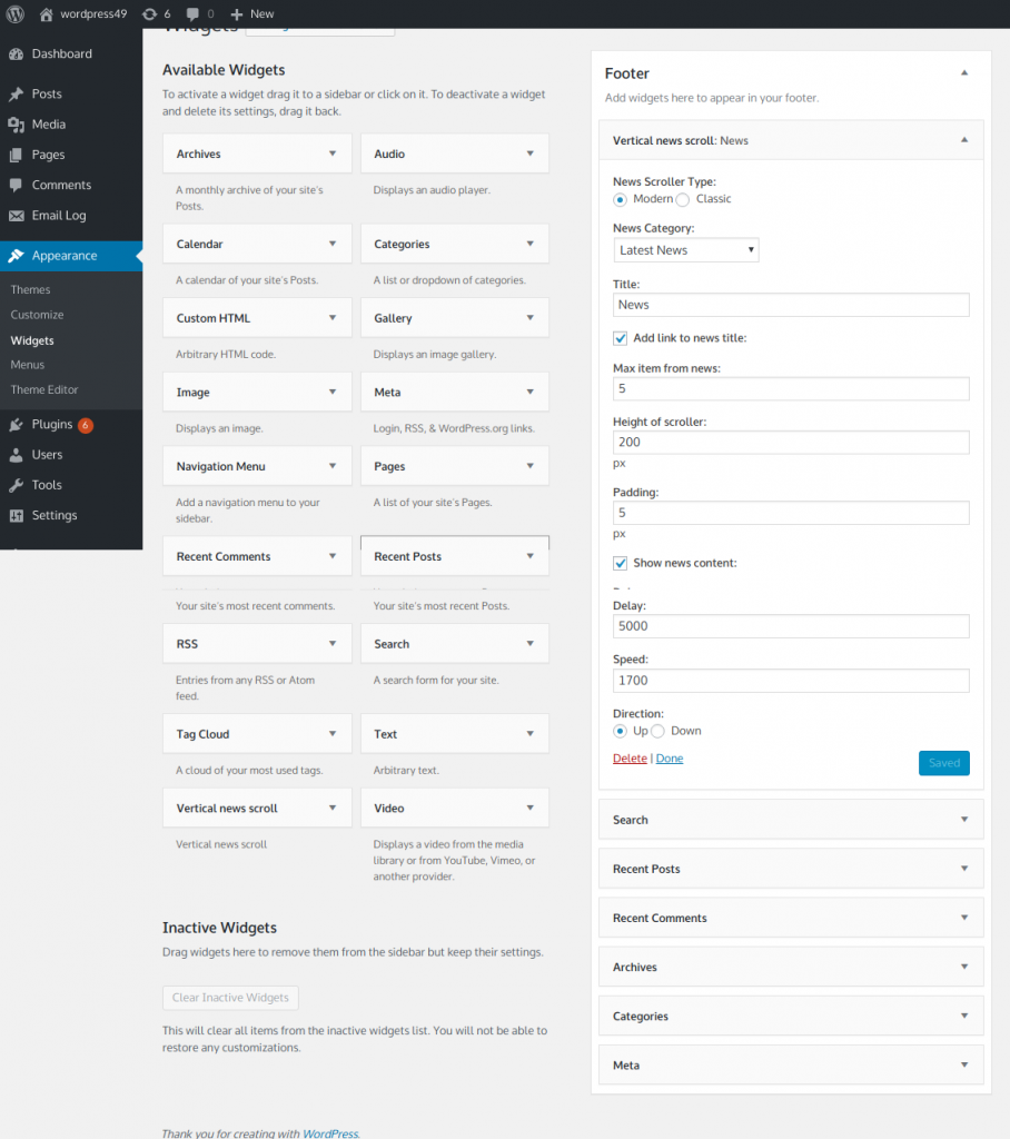 WordPress Vertical News Scroller Pro - I13 Web Solution